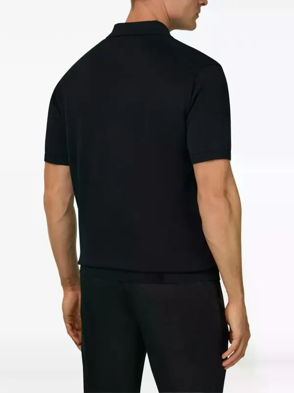 Boggi Milano Buttoned Polo Shirt - Black