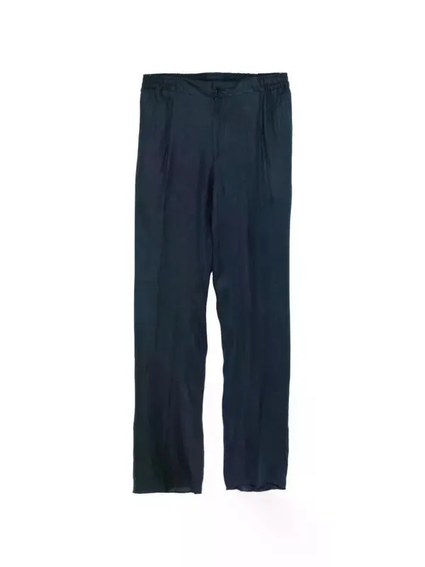 Kiton Elasticated Pleated Trousers - Blue