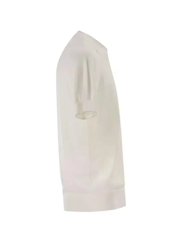 Brunello Cucinelli Ribbed Short-sleeve T-shirt - White