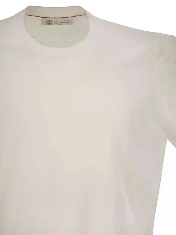Brunello Cucinelli Ribbed Short-sleeve T-shirt - White
