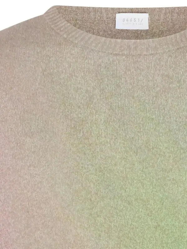 04651 / A TRIP IN A BAG Ribbed Crew-neck Sweatshirt