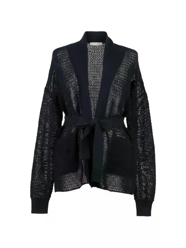 TWINSET Embroidered Belted Cardigan