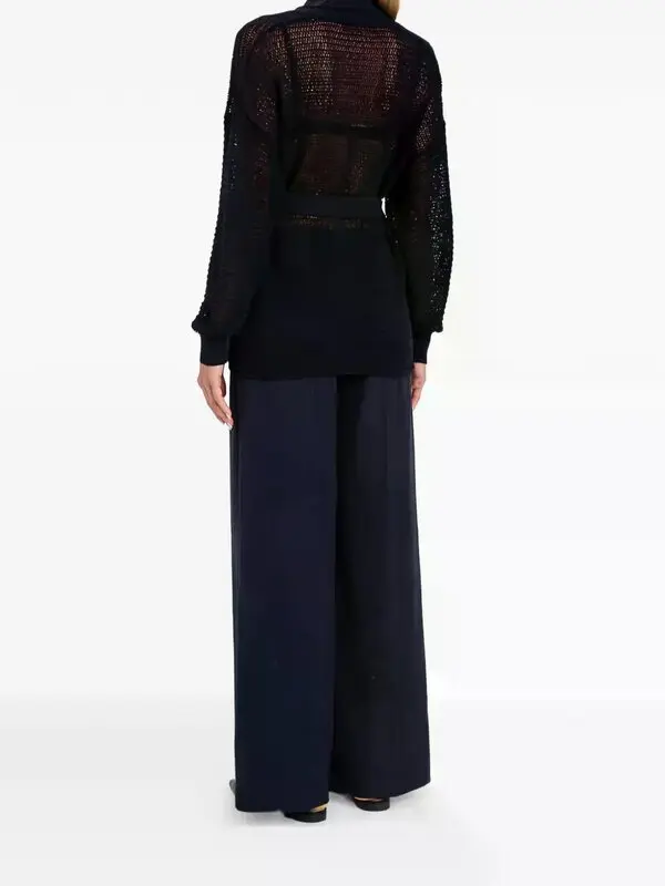 TWINSET Embroidered Belted Cardigan