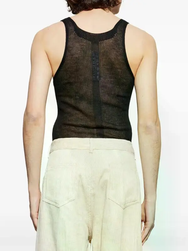 Rick Owens Ribbed Knit Sleeveless Top