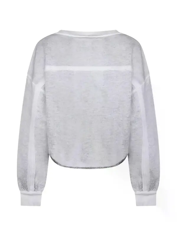 THOM KROM Long-sleeve Cropped Sweatshirt