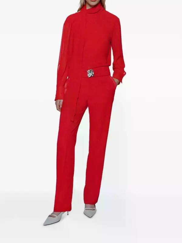 Marella Tie-neck Long-sleeved Top