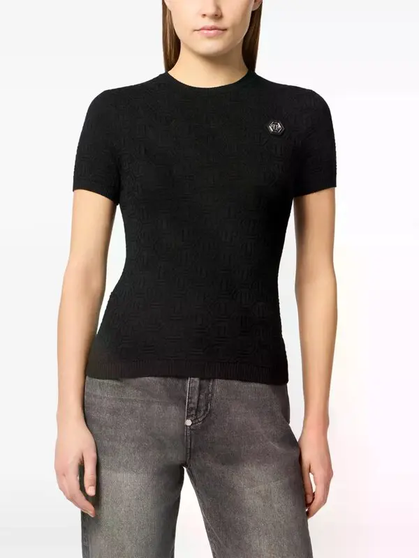 Philipp Plein Monogram Knitted T-shirt