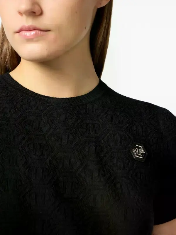 Philipp Plein Monogram Knitted T-shirt