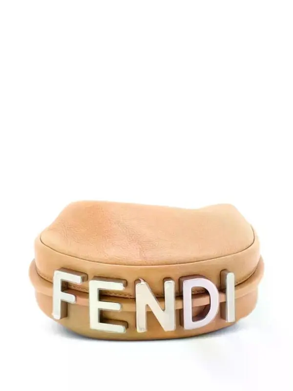 Fendi Graphy Leather Nano Bag - Neutrals