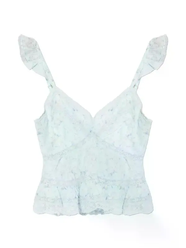 LoveShackFancy Floral Print Top