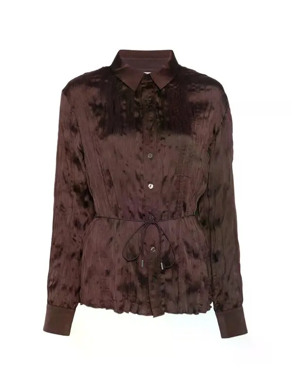 Staud Pintucked Tie Shirt