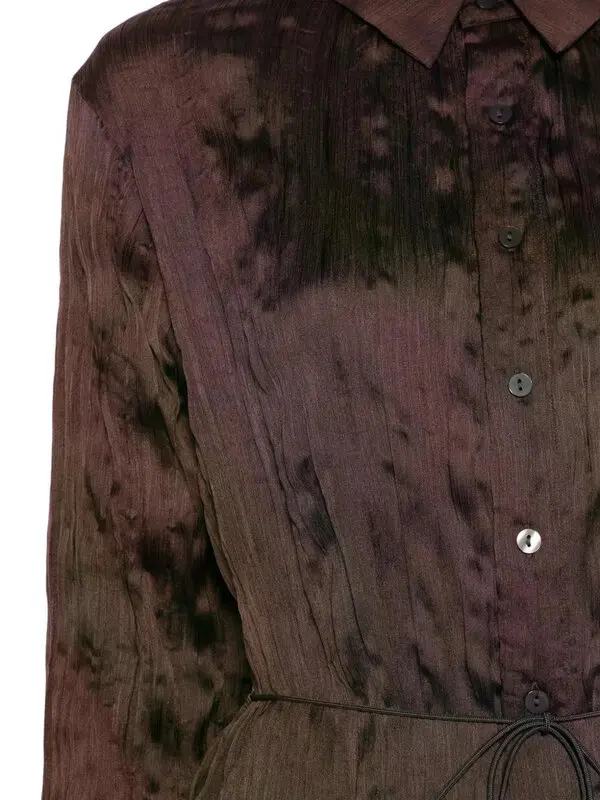 Staud Pintucked Tie Shirt