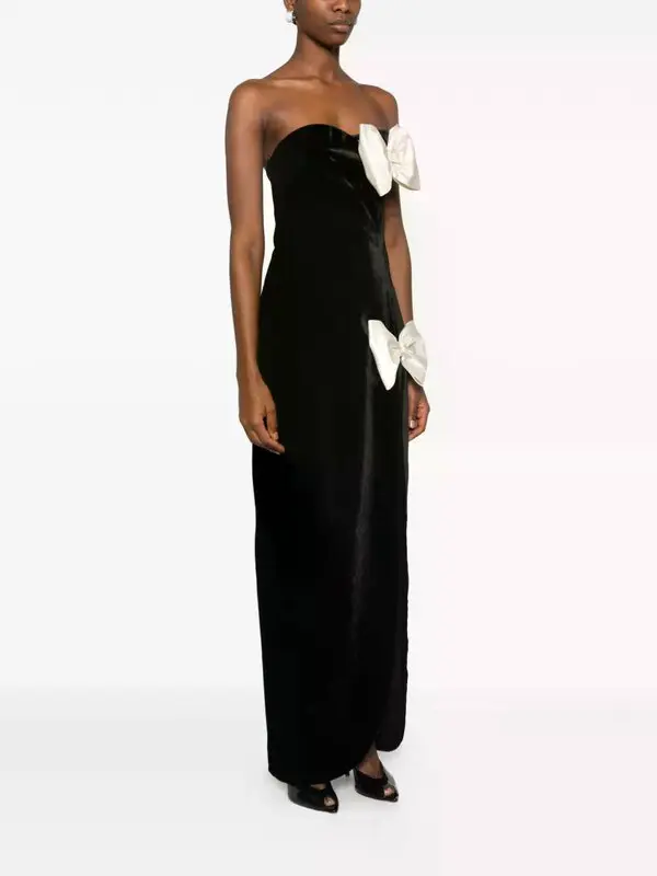 Alessandra Rich Bow-detail Slit Dress