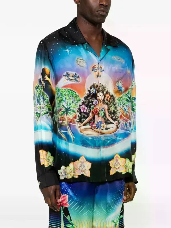 Casablanca Graphic-pattern Shirt - Black
