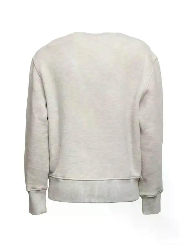 AUTRY Logo Embroidered Crewneck Sweatshirt - Neutrals