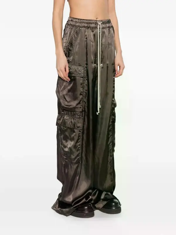 Rick Owens Cargo Drawstring Palazzo Pants - Brown