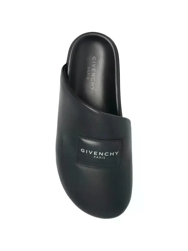 Givenchy Leather Slides - Black