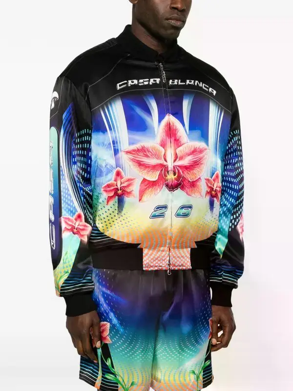 Casablanca Floral-print Bomber Jacket
