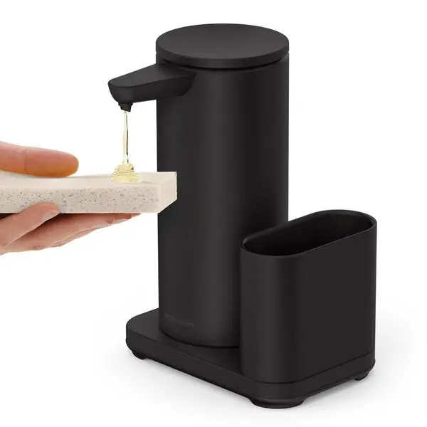 SIMPLEHUMAN 14 Oz Sensor Soap Pump With Caddy - Matte Black
