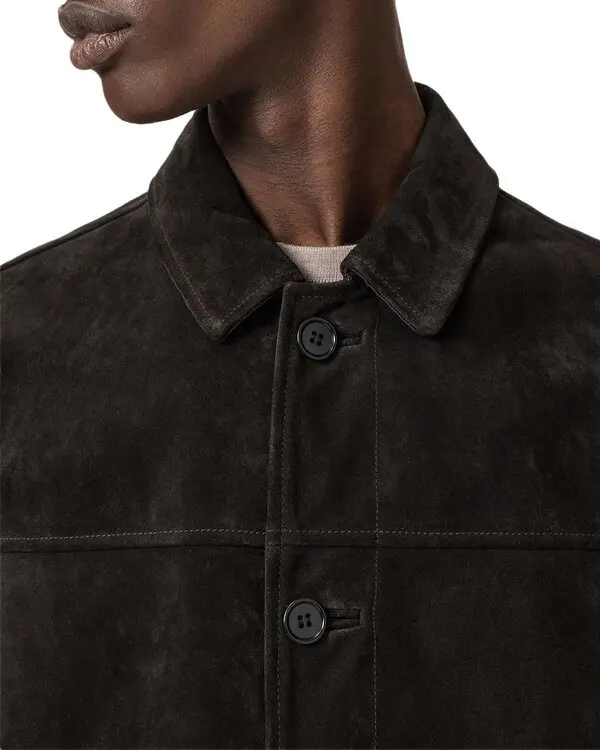 ALLSAINTS Nates Suede Jacket - Tanner Black