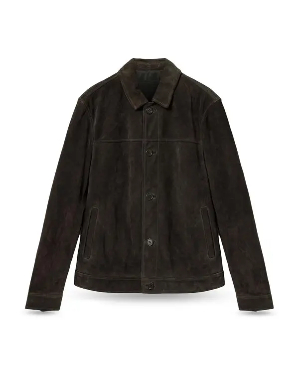 ALLSAINTS Nates Suede Jacket - Tanner Black