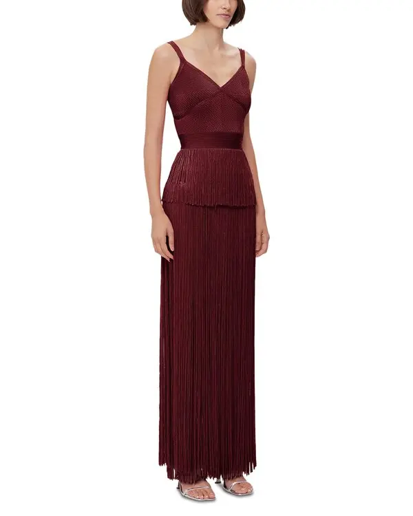 Herve Leger The Holly Gown - Met Dark Red