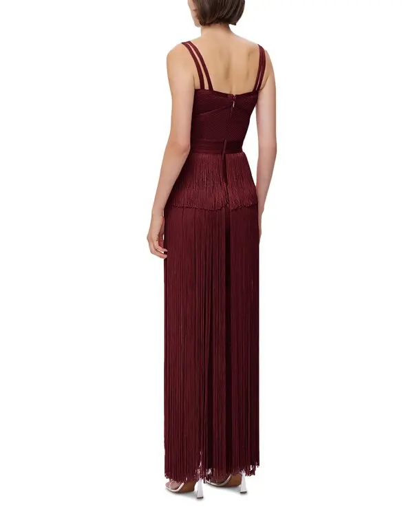 Herve Leger The Holly Gown - Met Dark Red