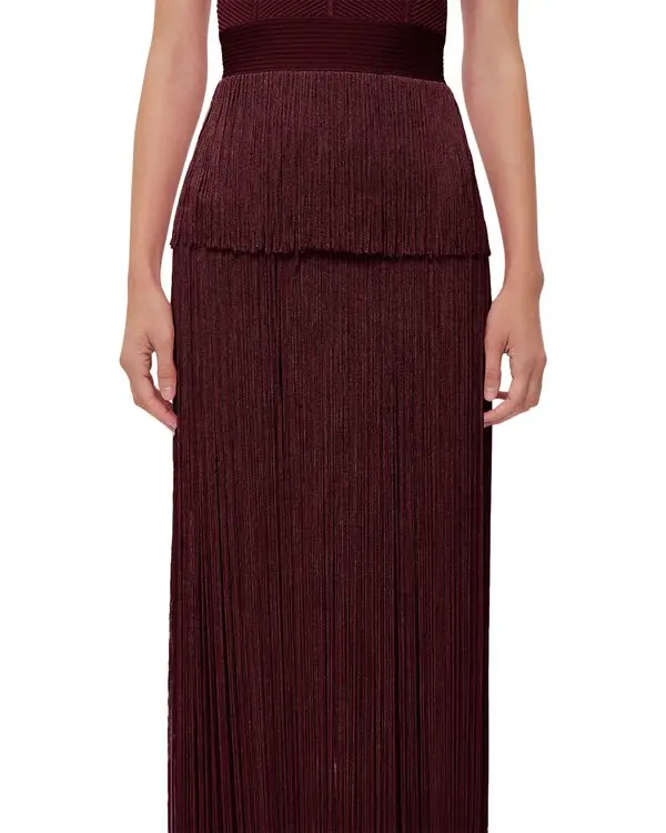 Herve Leger The Holly Gown - Met Dark Red