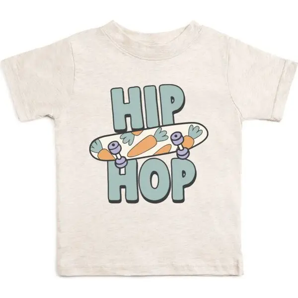 SWEET WINK Hip Hop Skateboard Easter Short Sleeve T-shirt - Natural Heather