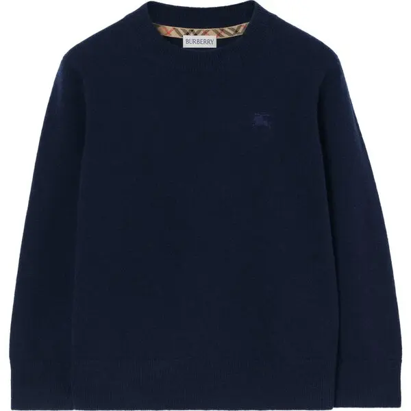 Burberry Cashmere Crew-neck Sweater - Navy