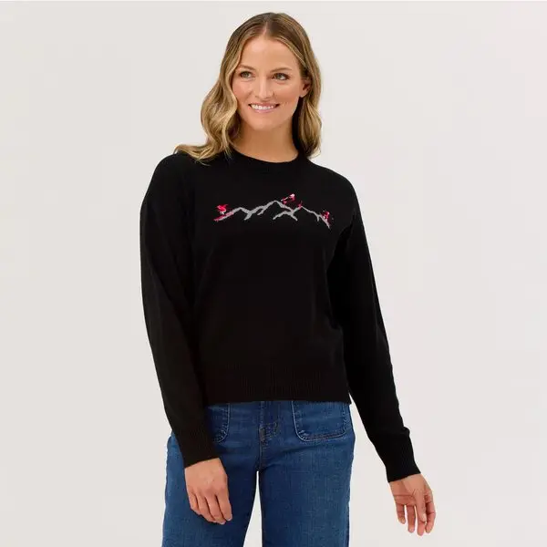 Krimson Klover Bernina Embroidered Wool-blend Sweater