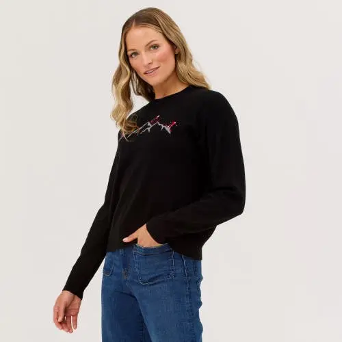 Krimson Klover Bernina Embroidered Wool-blend Sweater
