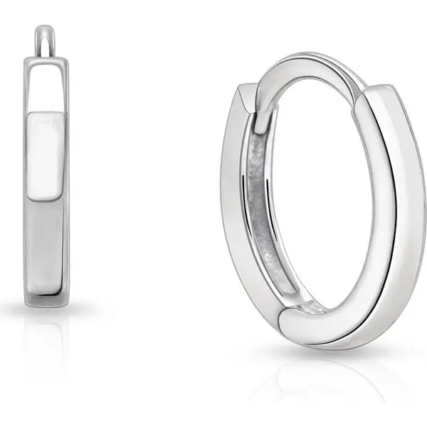 TINY BLESSINGS 11mm Modern Huggie Hoop Earrings - Sterling Silver