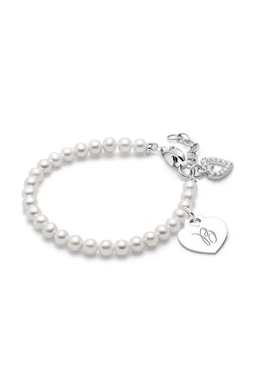 TINY BLESSINGS Sterling Silver 4mm Cultured Pearl Bracelet - Silver - B
