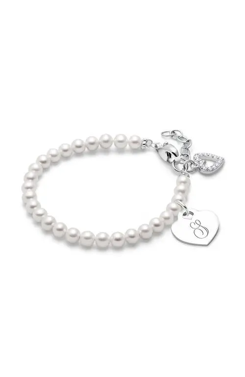 TINY BLESSINGS Sterling Silver 4mm Cultured Pearl Bracelet - Silver - C