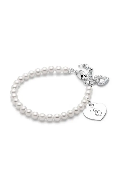 TINY BLESSINGS Sterling Silver 4mm Cultured Pearl Bracelet - Silver - E