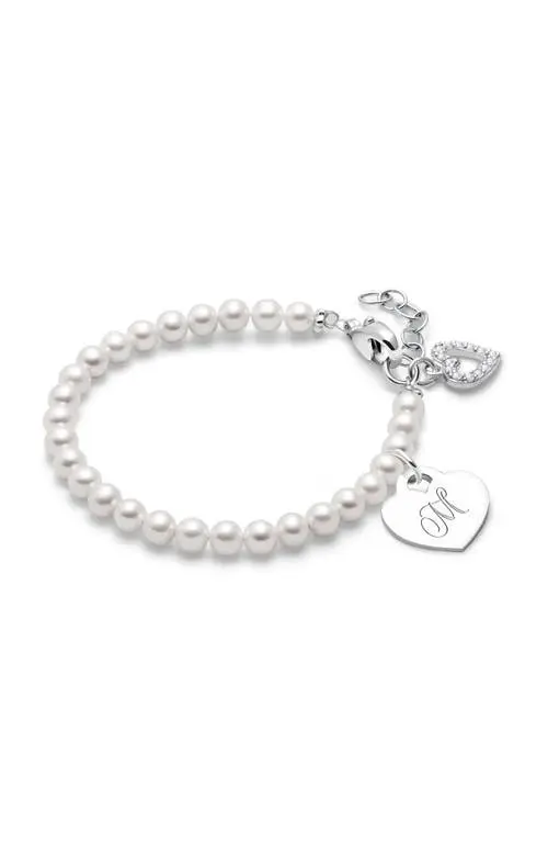 TINY BLESSINGS Sterling Silver 4mm Cultured Pearl Bracelet - Silver - I