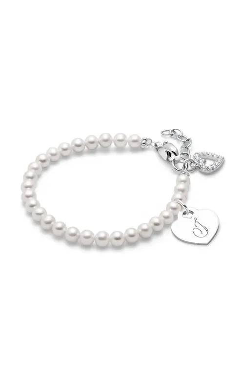 TINY BLESSINGS Sterling Silver 4mm Cultured Pearl Bracelet - Silver - J
