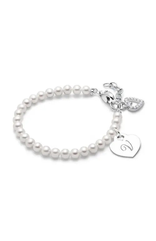 TINY BLESSINGS Sterling Silver 4mm Cultured Pearl Bracelet - Silver - V
