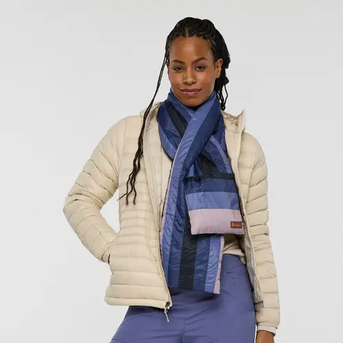 COTOPAXI Fuego Down Scarf - Carbon Stripes