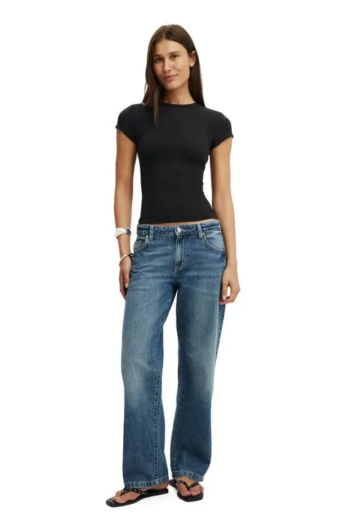 COTTON ON Hold Me Short Sleeve Crew Neck - Black