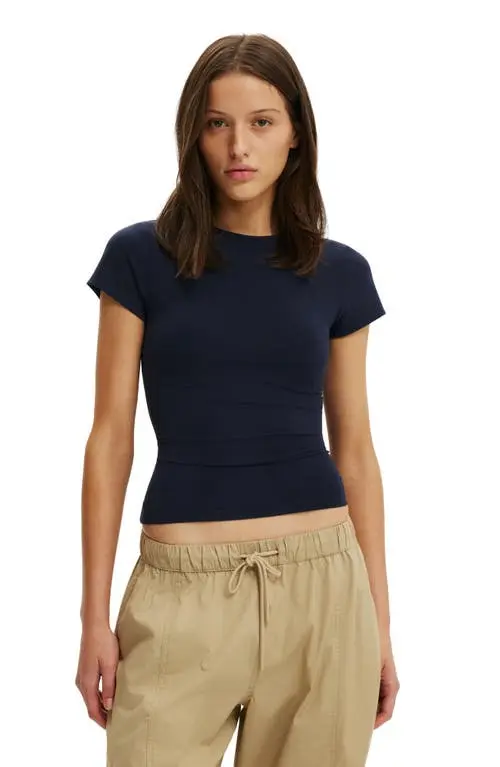 COTTON ON Hold Me Short Sleeve Crew Neck - Eclipse