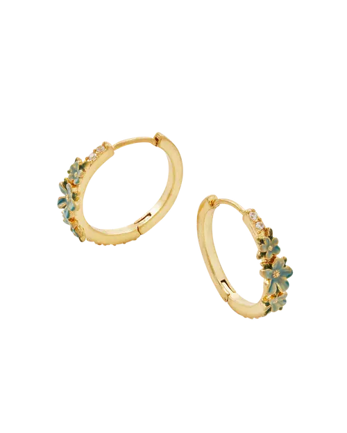 FABLE ENGLAND Floral Wreath Hoop Earrings