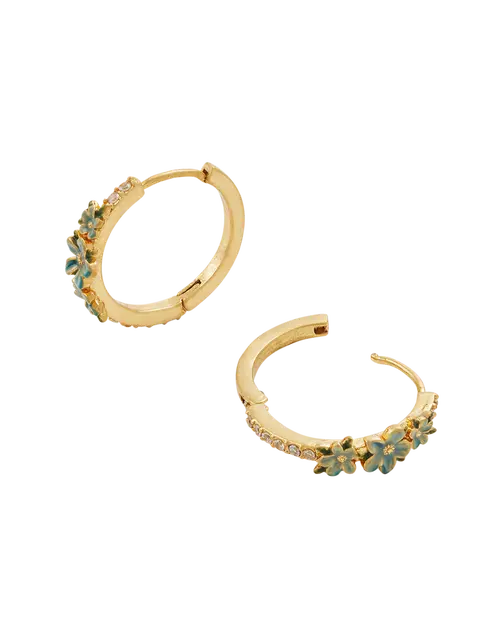 FABLE ENGLAND Floral Wreath Hoop Earrings