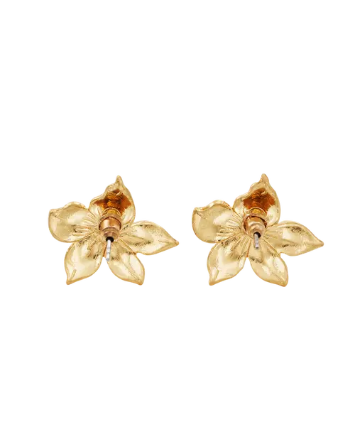 FABLE ENGLAND Jasmine & Pearl Oversized Stud Earrings