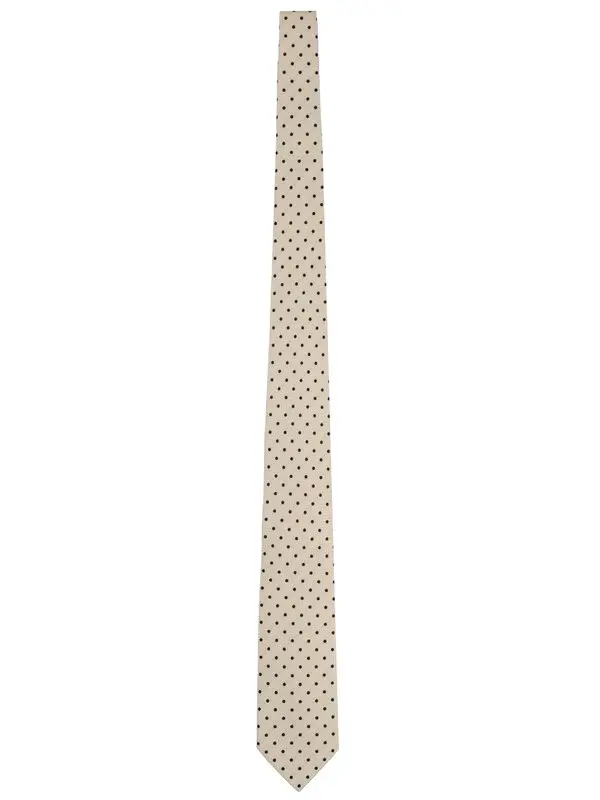 TOM FORD Printed Silk Neck Tie - Gold