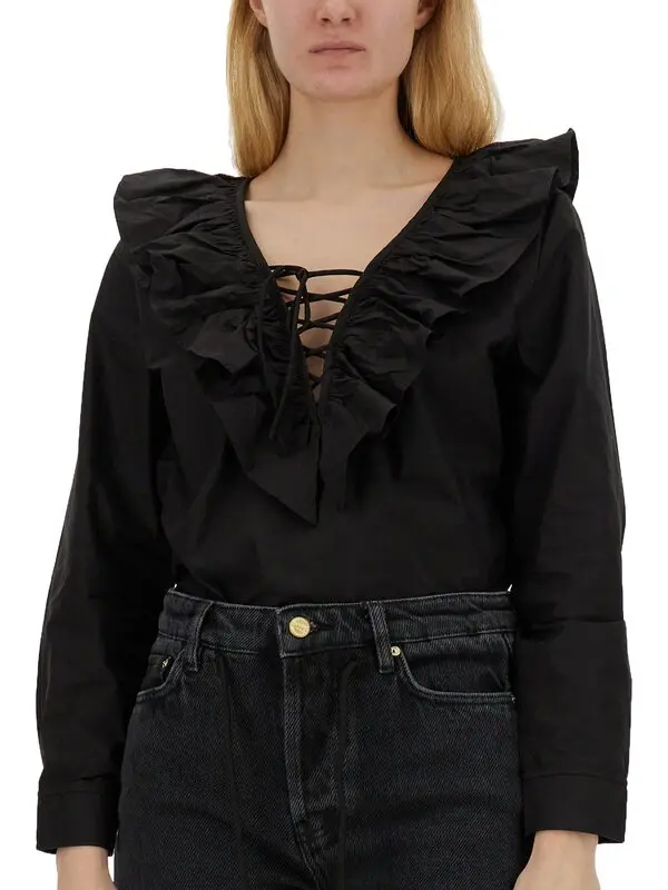 GANNI Blouse With Ruffles