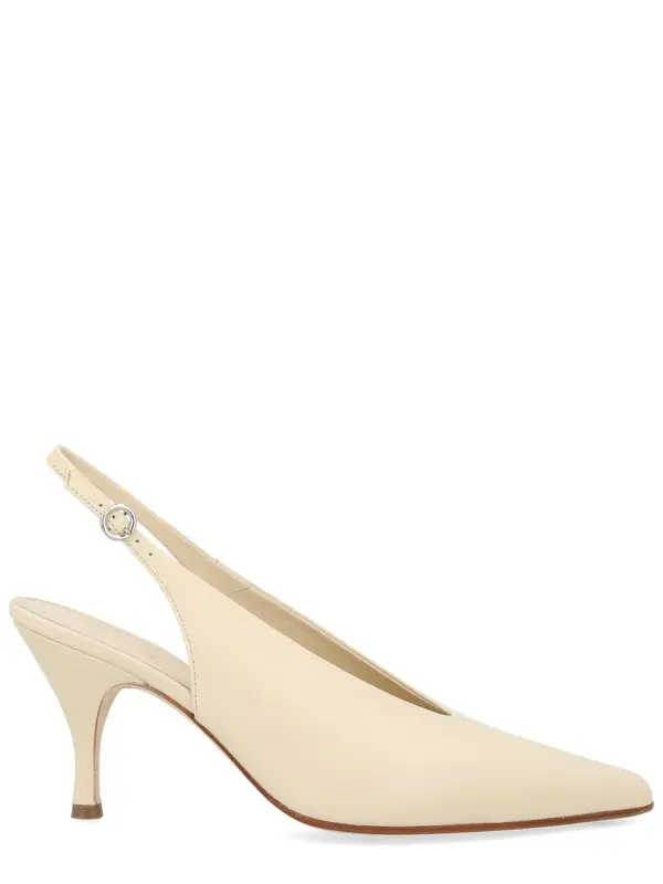 AeydĒ Slingback Stiletto Heels - Beige