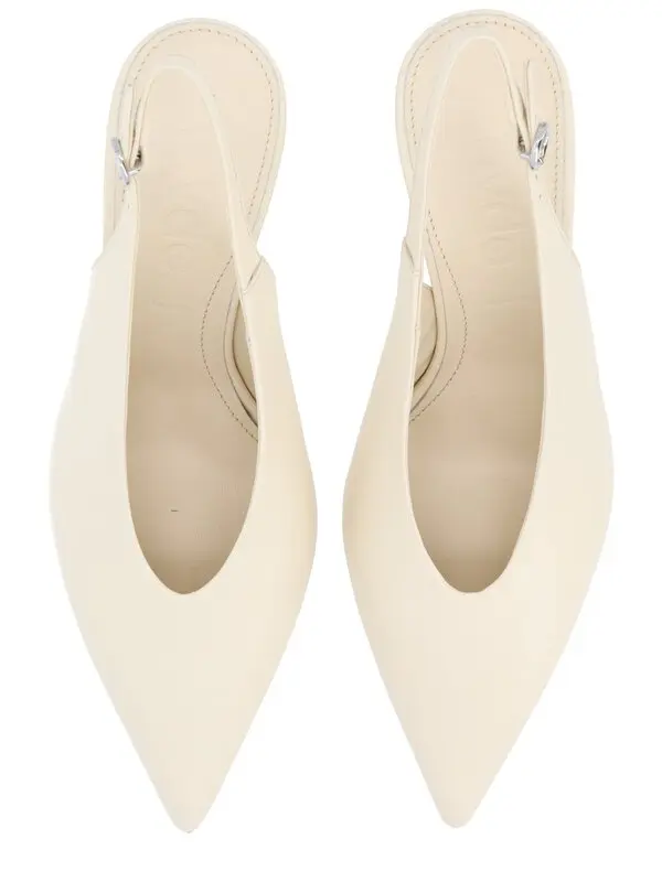 AeydĒ Slingback Stiletto Heels - Beige