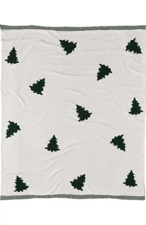 LANDS' END Novelty Throw Blanket - Trees/pine Valley